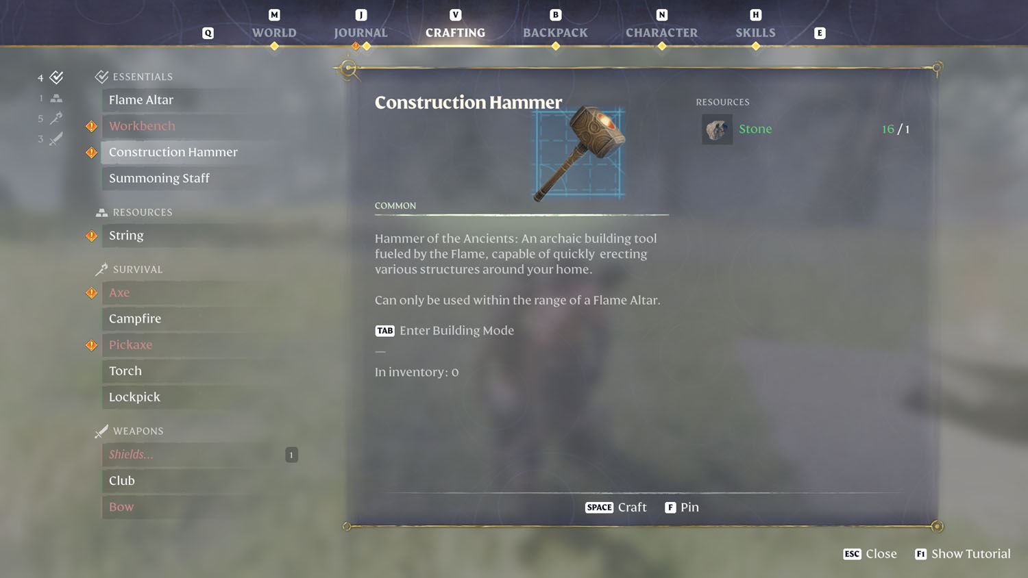 Sarah Maree - Enshrouded Blacksmith Quests Walkthrough