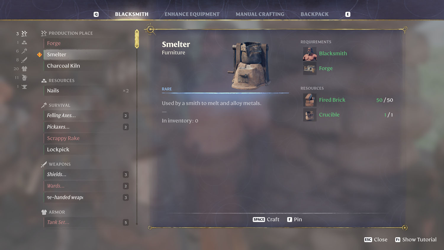 Sarah Maree - Enshrouded Blacksmith Quests Walkthrough