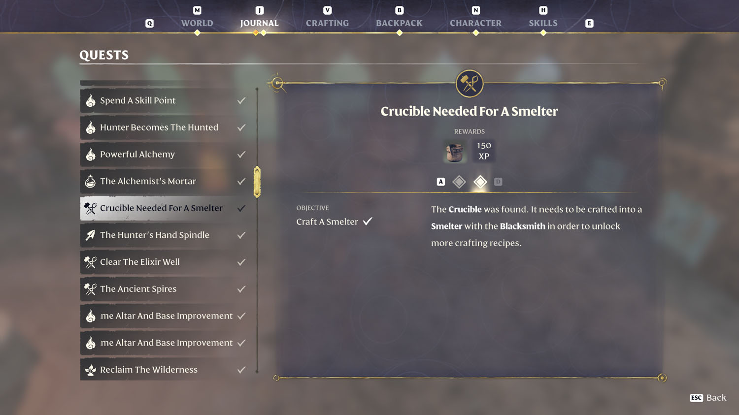 Sarah Maree - Enshrouded Blacksmith Quests Walkthrough